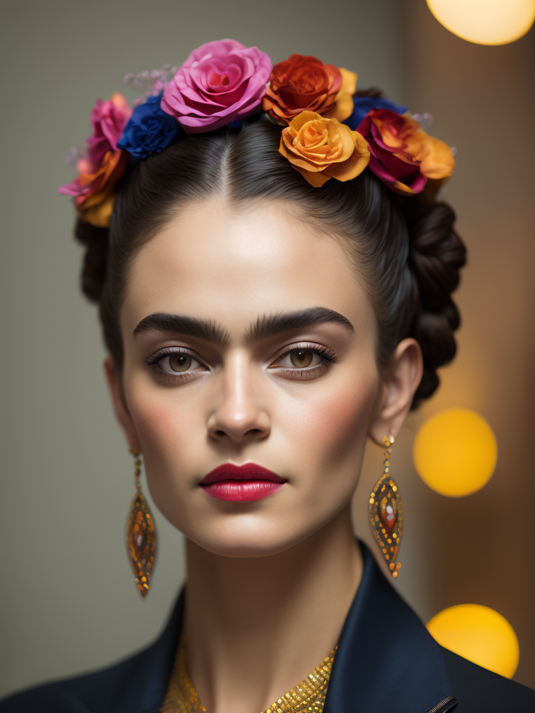 Lumenor AI Image Generation - portrait of frida kahlo bright and ...