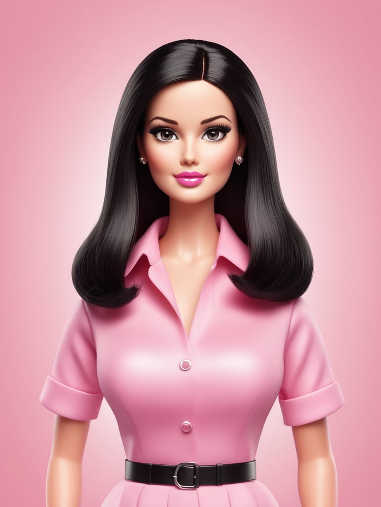 Premium Free ai Images | simple vector illustration of an adult barbie ...