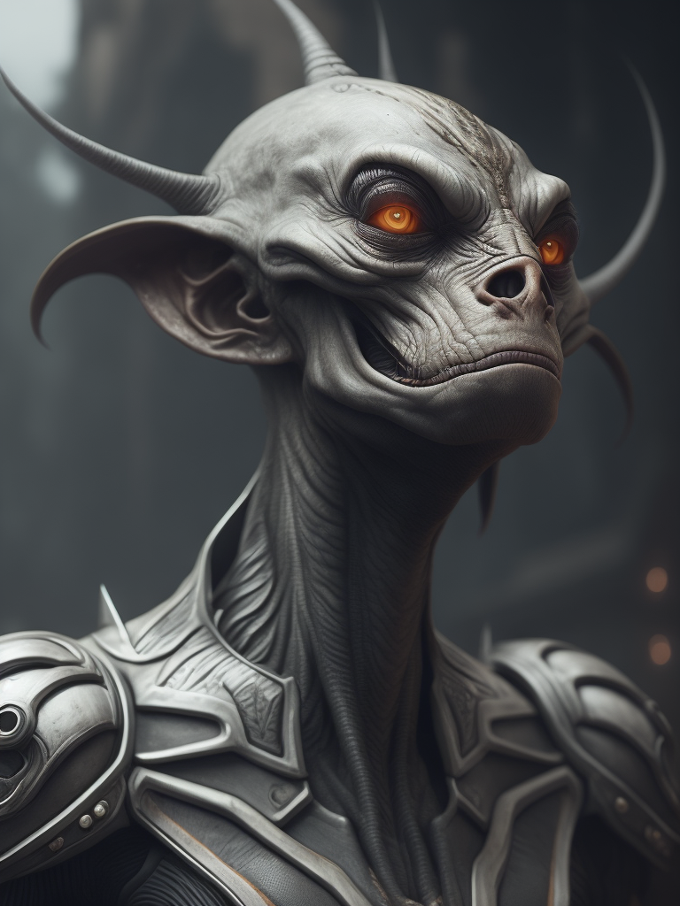 Lumenor AI Image Generation - fantasy alien concept art scary white