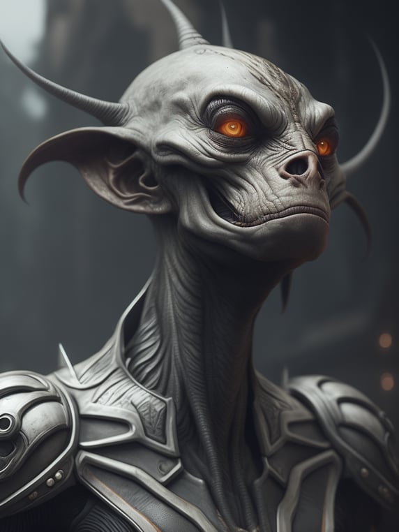 Lumenor AI Image Generation - fantasy alien concept art scary white