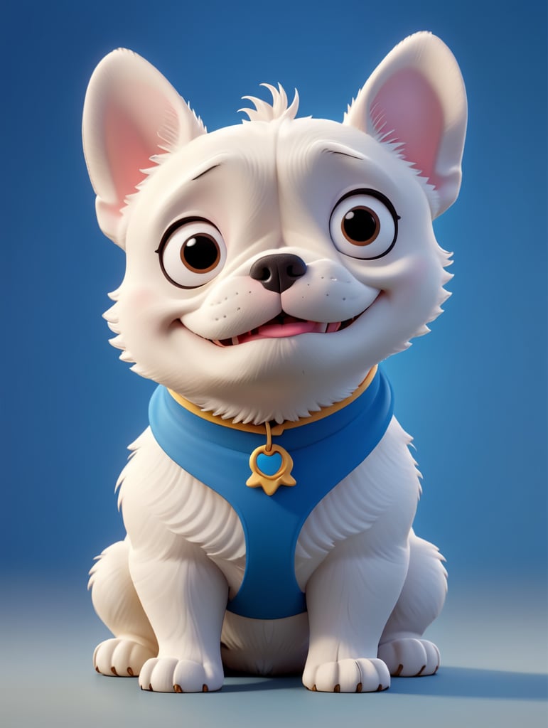 Premium Free ai Images | french bulldog in the style of disney character