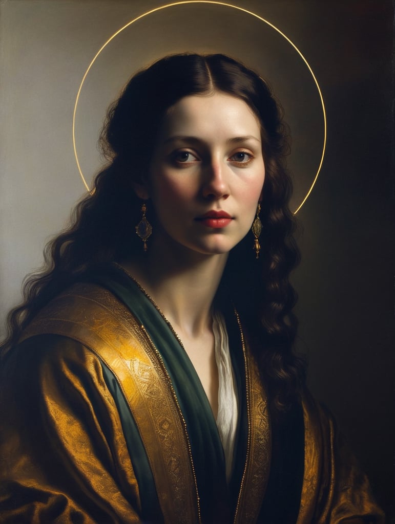 Premium Free ai Images | masterpiece portrait by rembrandt van rijn of ...