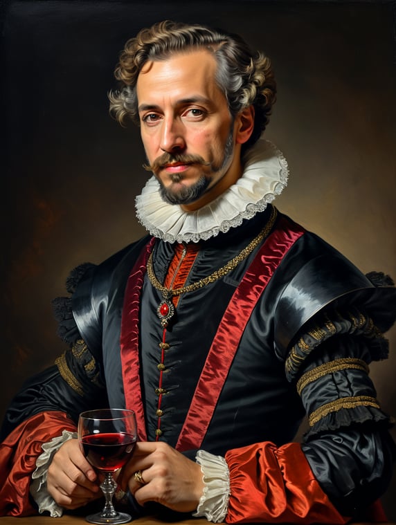 Premium Free ai Images | portrait of miguel de cervantes in the studio ...
