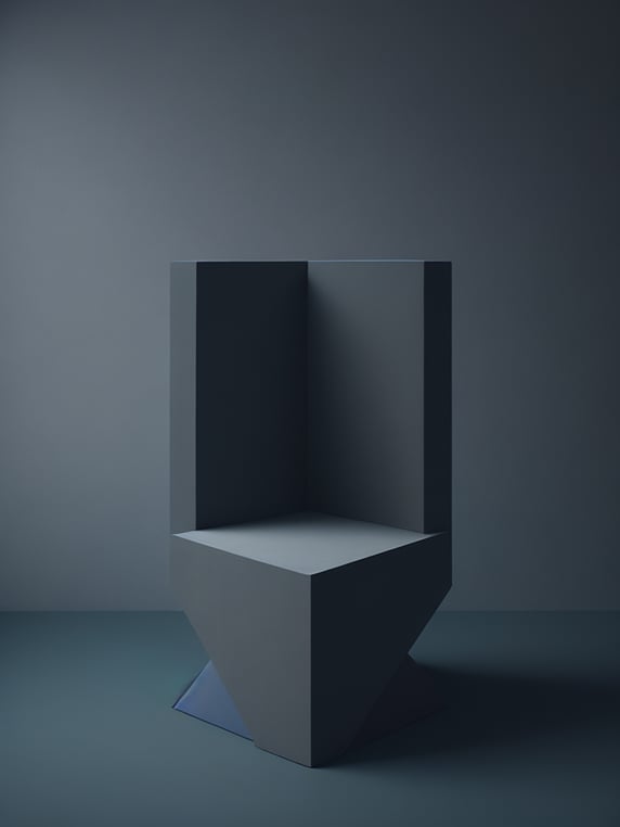 Premium Free ai Images | chair made from concrete modern design flat ...