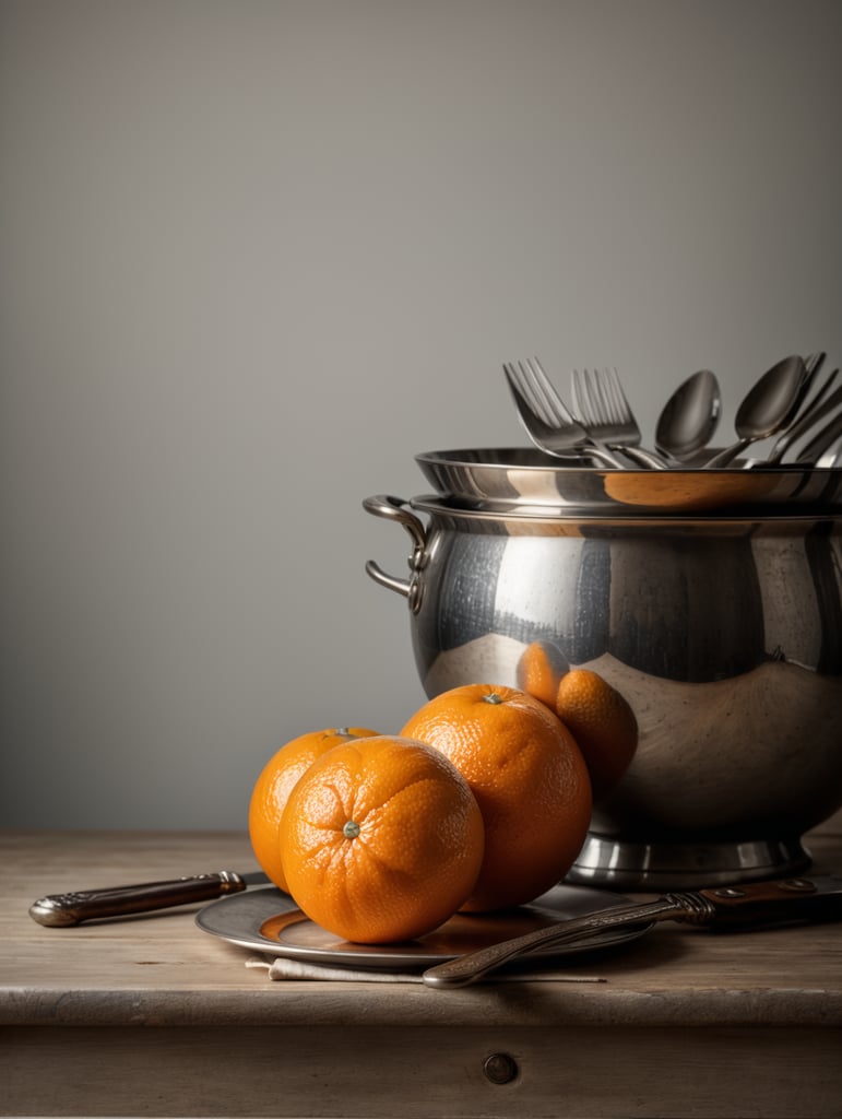 Premium Free ai Images | create hyper realistic still life with oranges ...