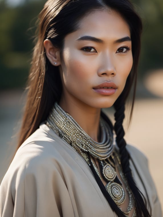 Premium Free ai Images | profile portrait of stunningly beautiful light ...