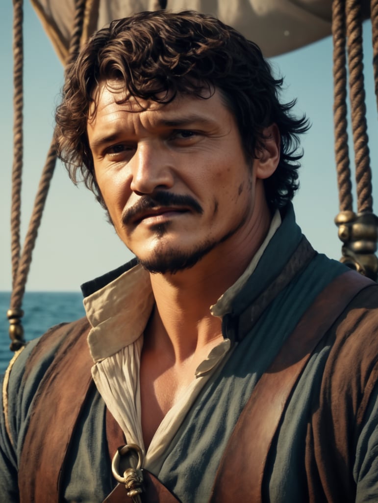 Premium Free ai Images | pedro pascal as pirate