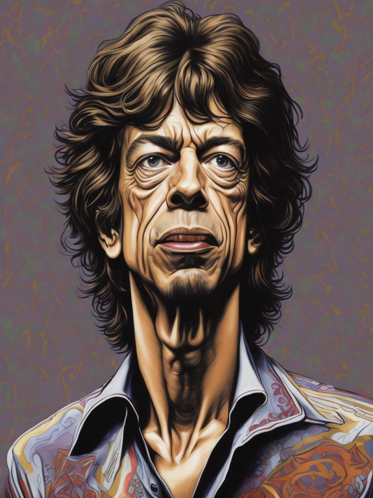 Lumenor AI Image Generation - mick jagger drawing in the style of ...