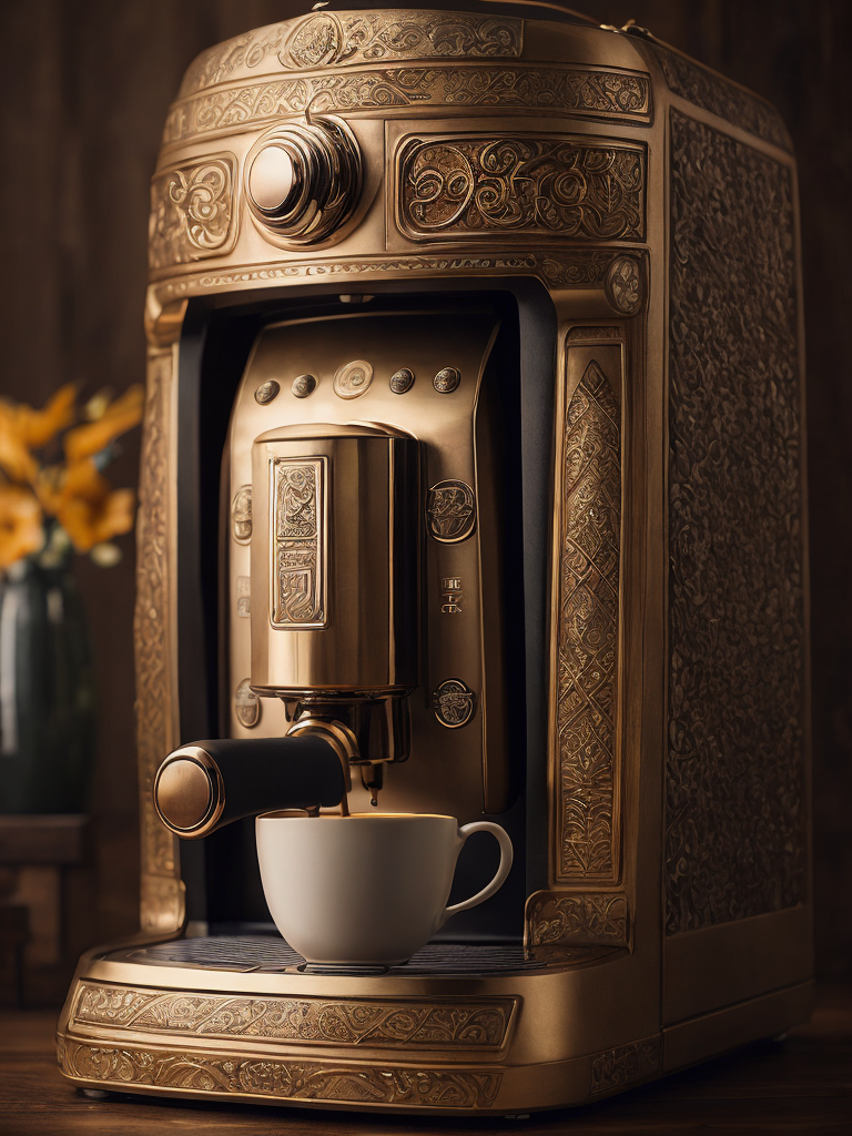 Lumenor AI Image Generation - aztec coffee machine