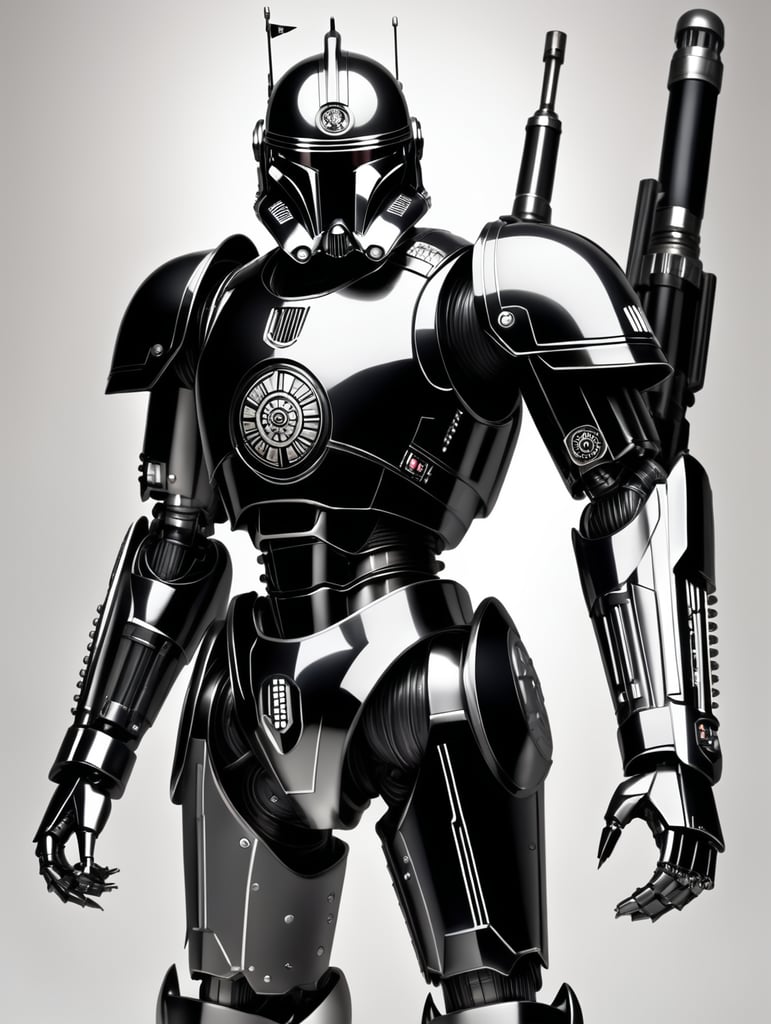 Premium Free ai Images | commando droid star wars full body battle pose ...