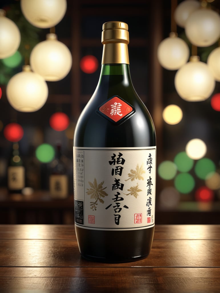 Premium Free ai Images | realistic bottle of sake high quality ...