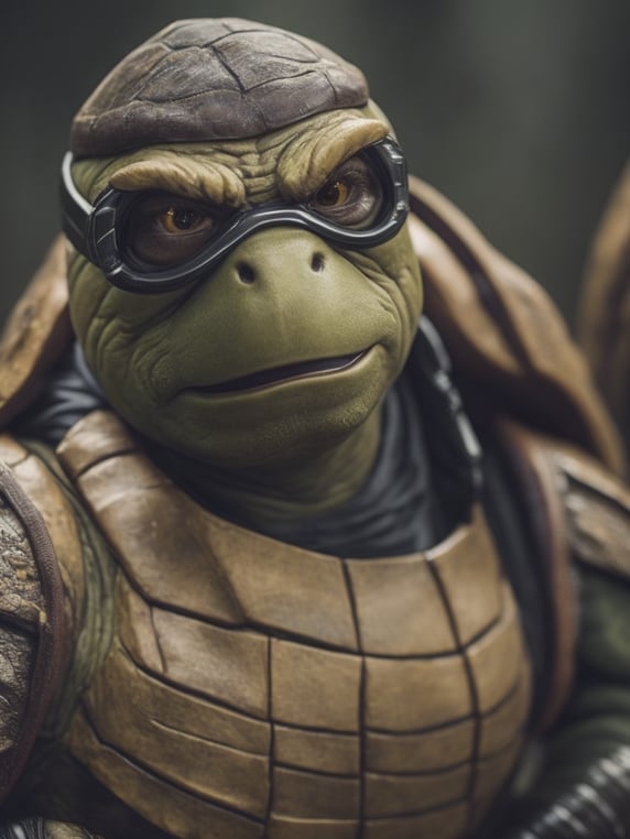 Premium Free ai Images | teenage mutant ninja turtles with wrinkles and ...