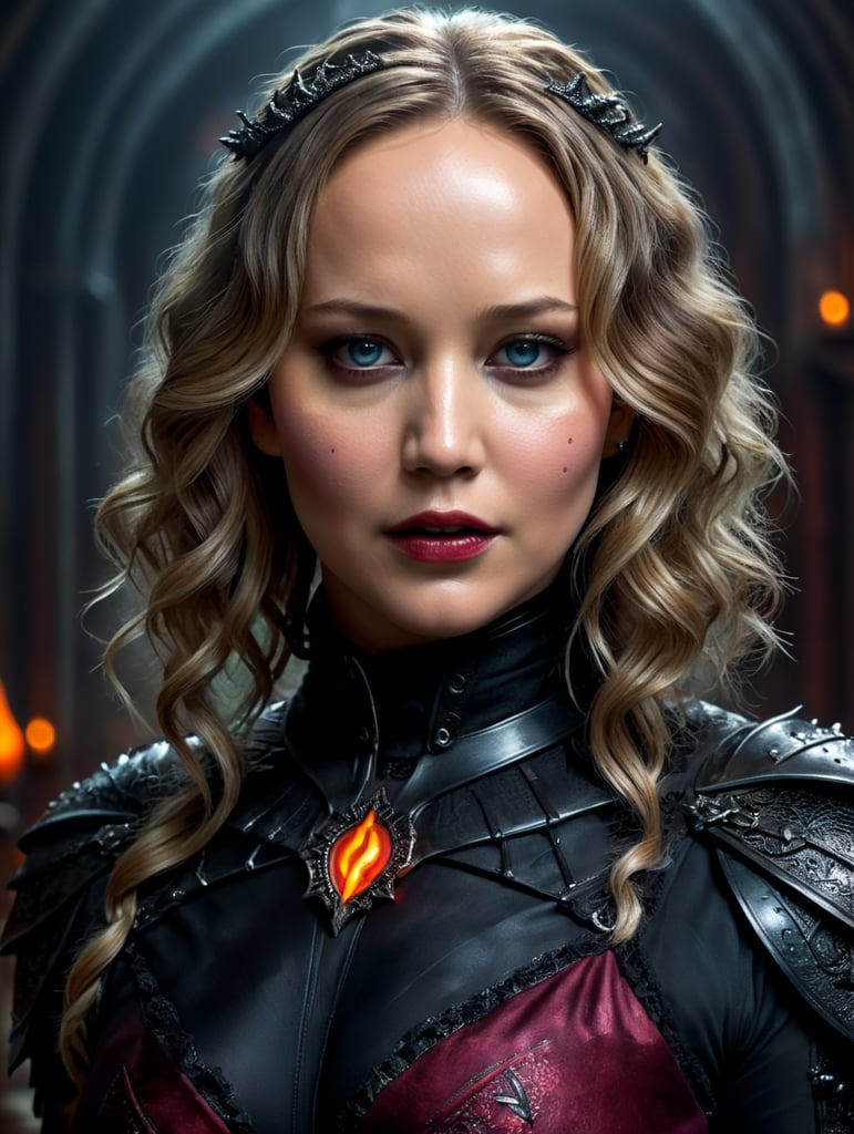 Premium Free ai Images | portrait of jennifer lawrence as an evil ...