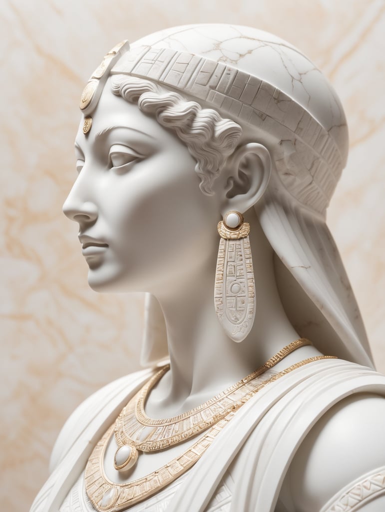Premium Free ai Images | cleopatra marble statue
