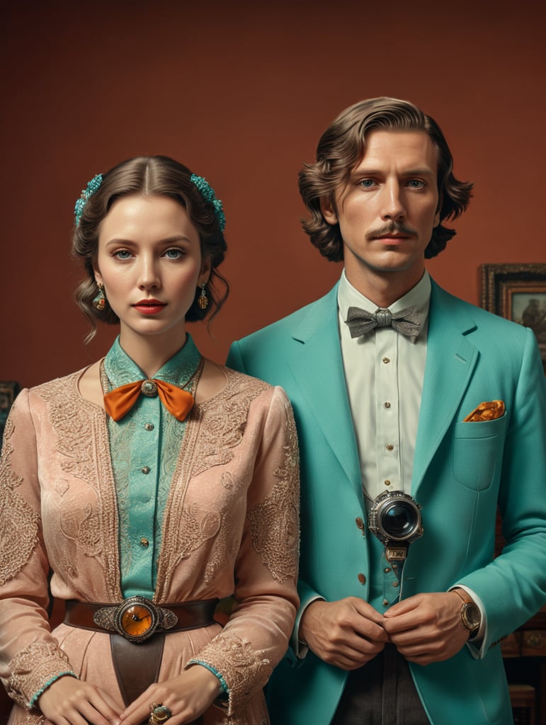 Premium Free ai Images | vintage picture of couple indoors ...