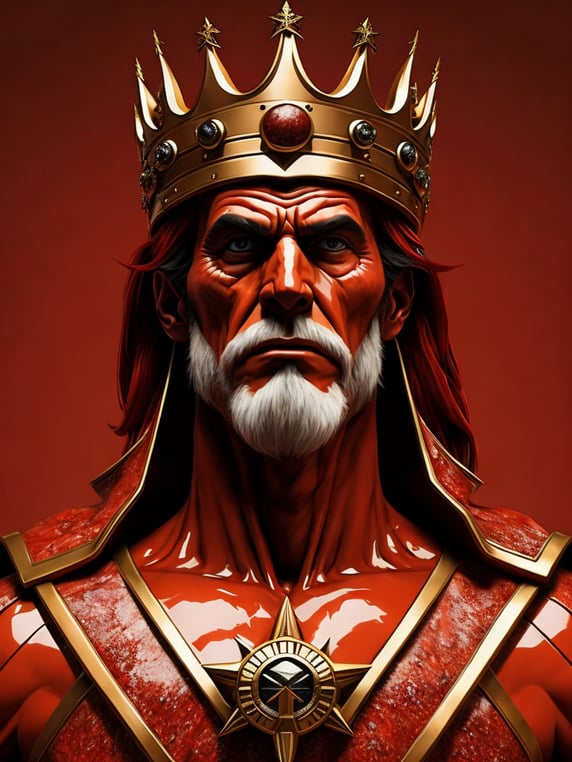 Premium Free ai Images | red marble king in the style of rblescnew
