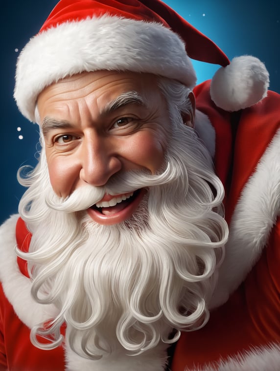 Premium Free ai Images | portrait of santa claus smiling one tooth ...