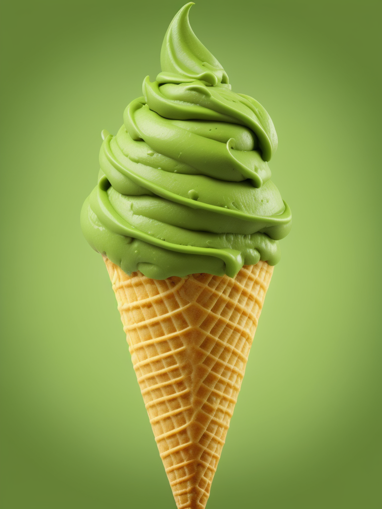 Lumenor AI Image Generation - green ice cream cone
