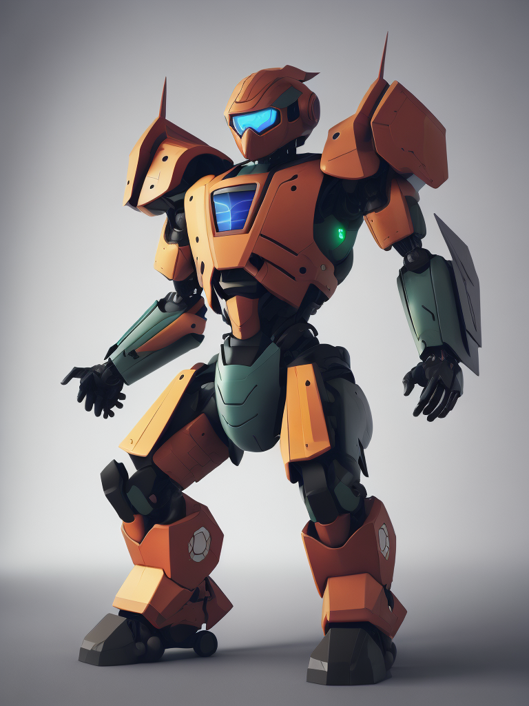 Lumenor AI Image Generation - robot made of geometric shapes render ...