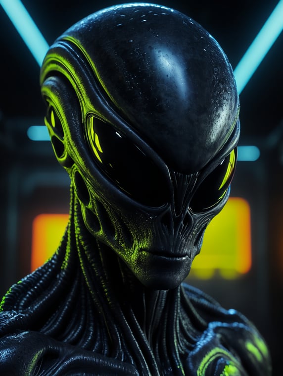 Premium Free ai Images | alien made of black alien liquid translucent ...