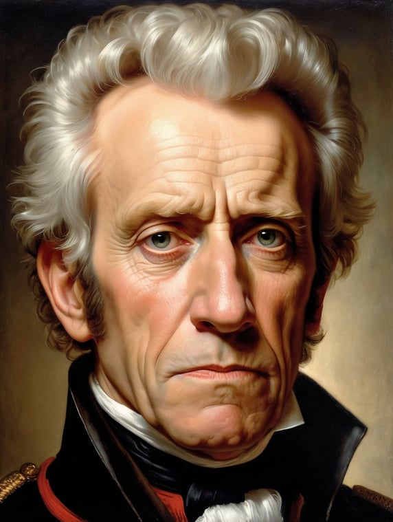 Premium Free ai Images | portrait of andrew jackson by rembrandt ...
