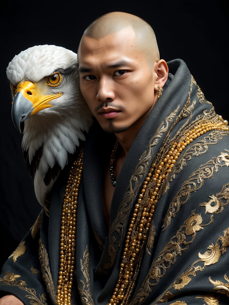 Premium Free ai Images | birds eye view alex webb style asian skinhead ...
