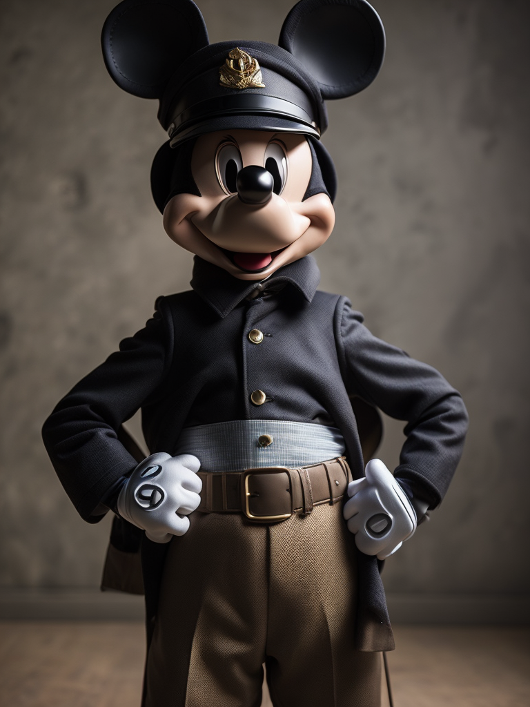 Lumenor AI Image Generation - mickey mouse as an evil dictator