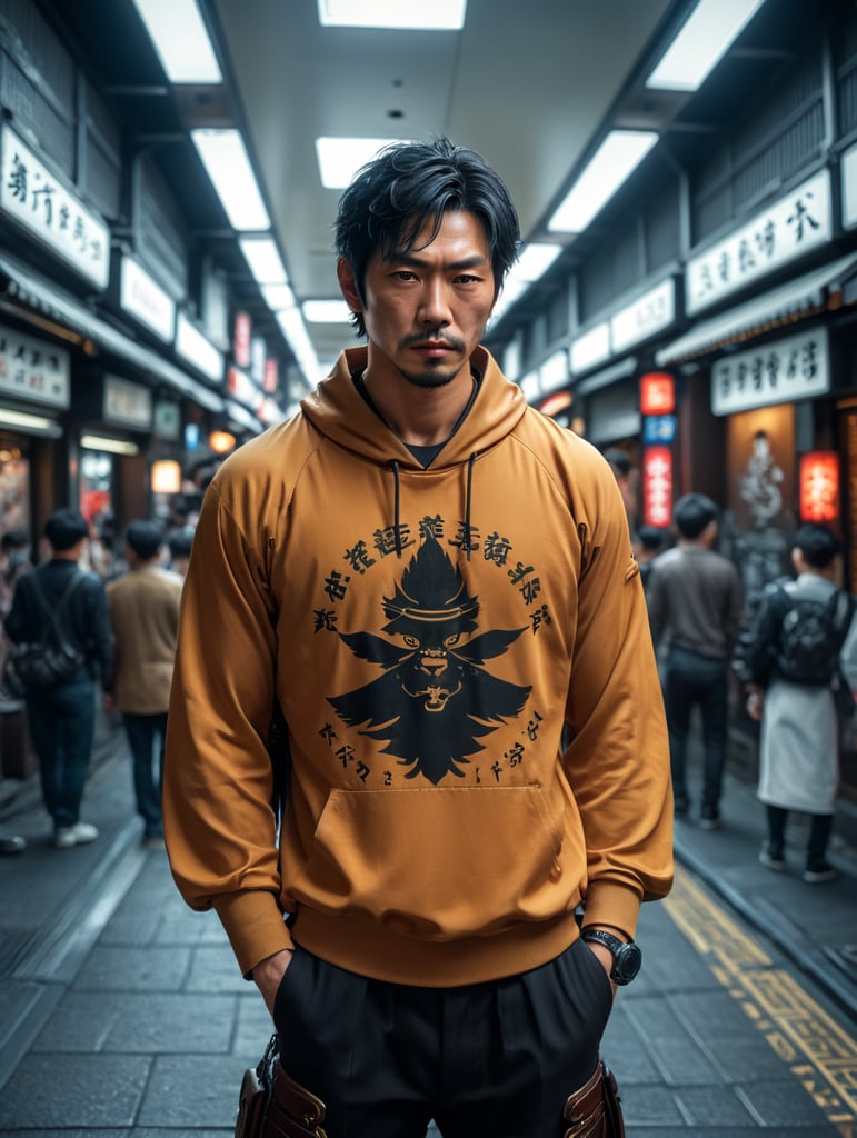 Premium Free ai Images | japanese cool guy in tokyo
