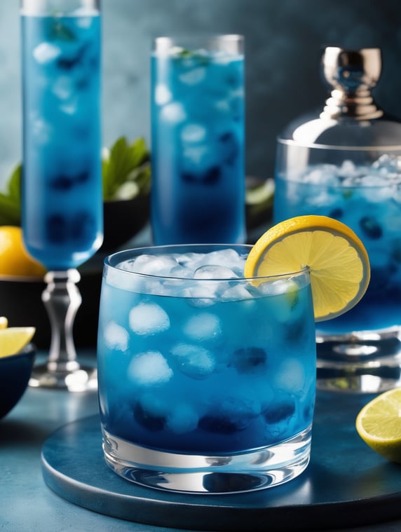 Premium Free ai Images | cocktail blue mist