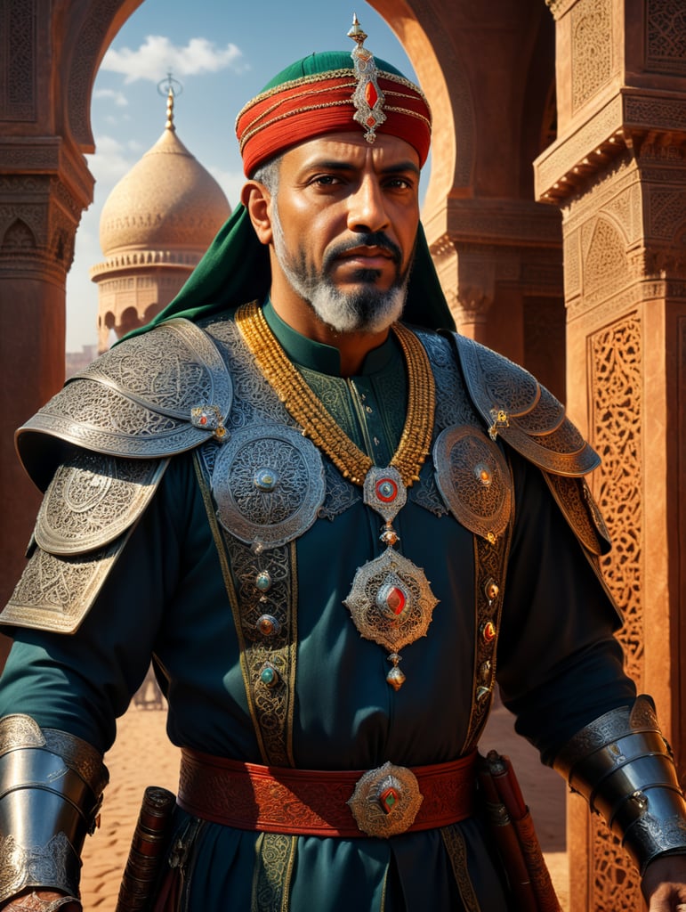 Premium Free ai Images | ismail sharif king of morocco