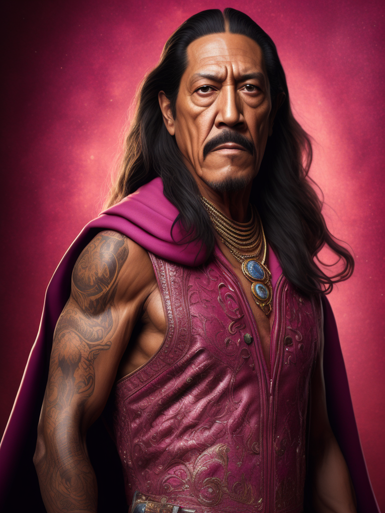 Premium Free ai Images | danny trejo in pink barbie clothes