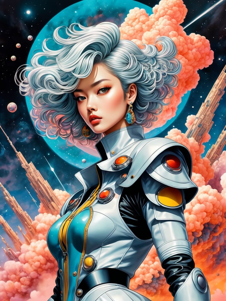 Premium Free ai Images | stylish haute couture outfit in the style of ...