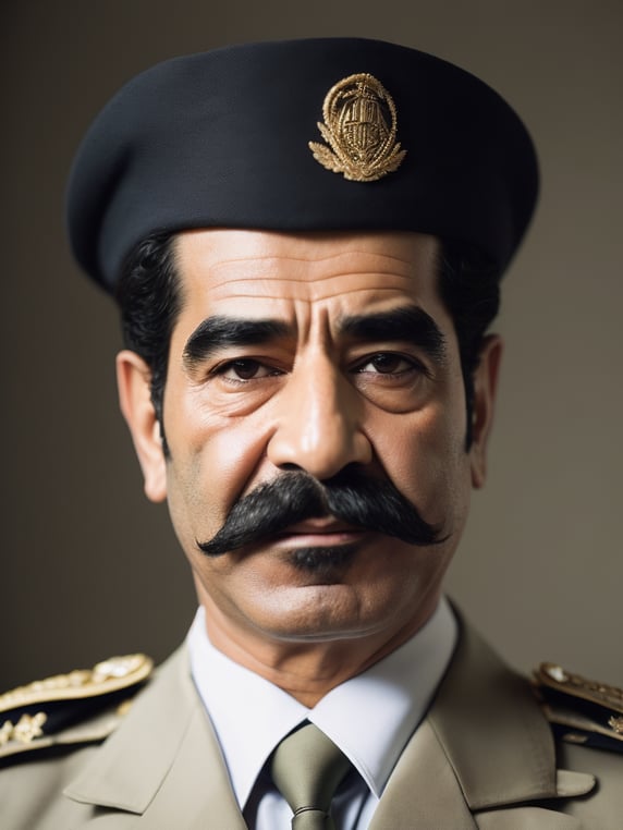 Premium Free ai Images | portrait of sadam husein saddam hussein was ...