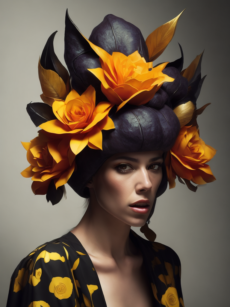 Lumenor AI Image Generation - woman wearing realistic papier mache ...