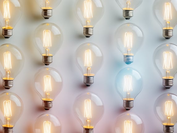 Premium Free ai Images | pattern of bright light bulb