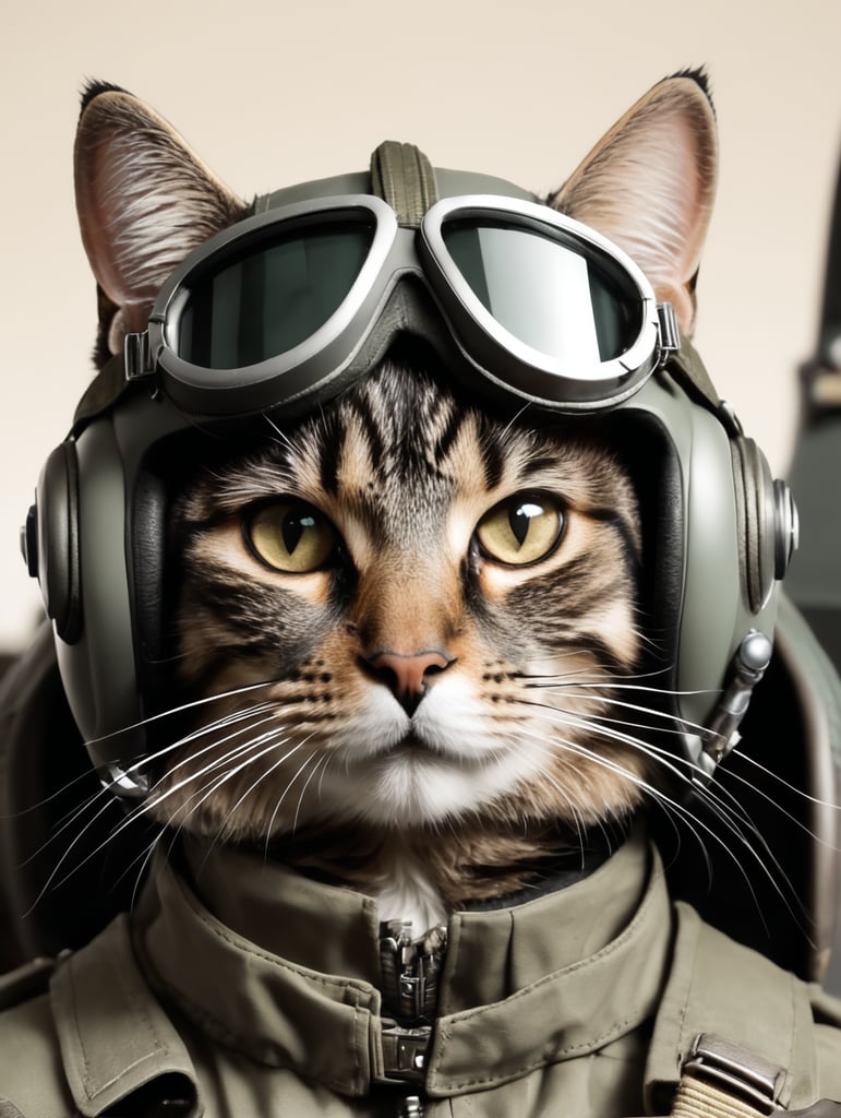 Premium Free ai Images | cat pilot