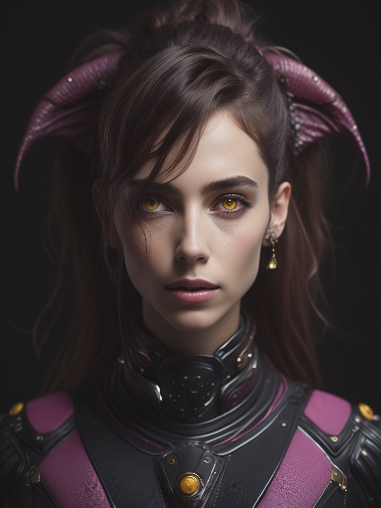Lumenor AI Image Generation - beautiful alien girl with pink skin and ...