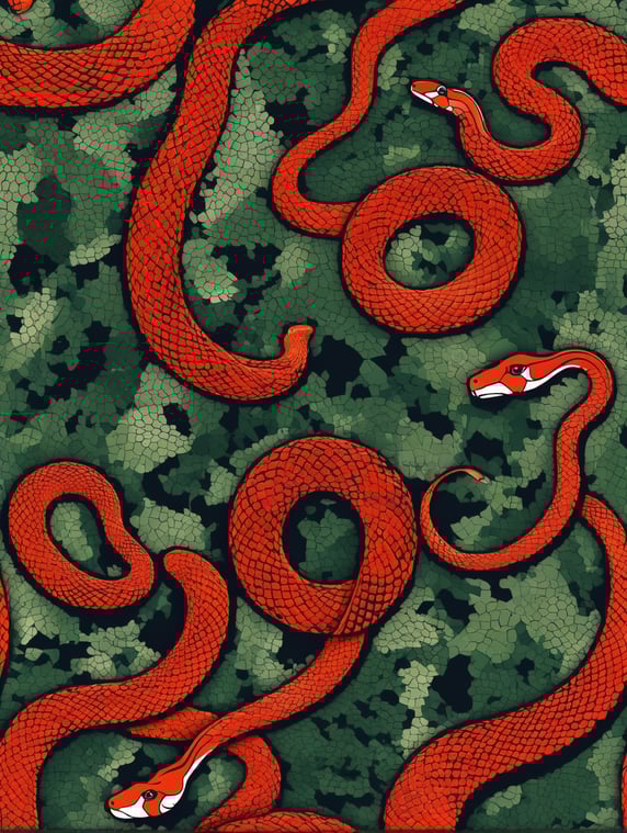 Premium Free ai Images | snake camouflage pattern vector art modern
