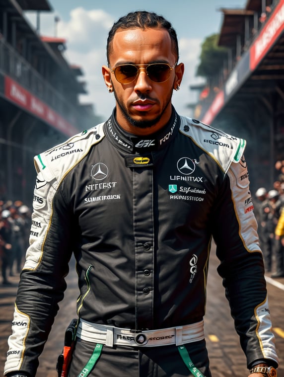 Premium Free ai Images | lewis hamilton in new fashionable look