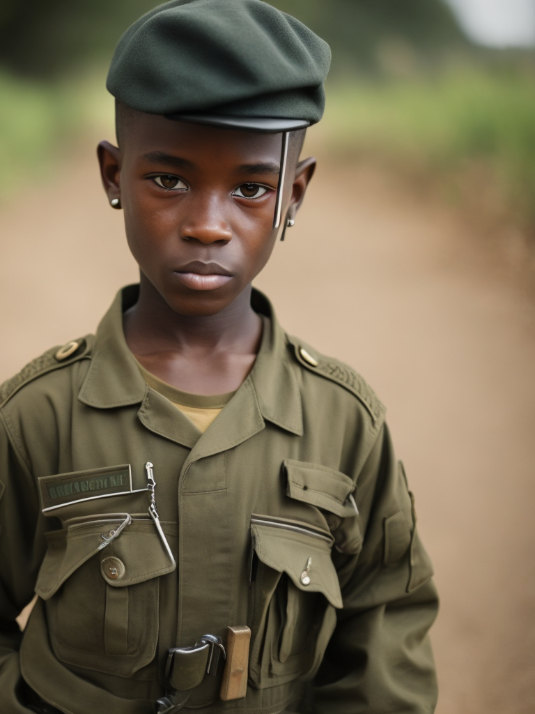 Lumenor AI Image Generation - child soldier in military uniform