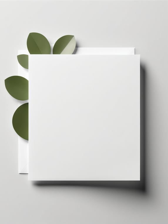 Premium Free ai Images | stationery mockup white square card large ...