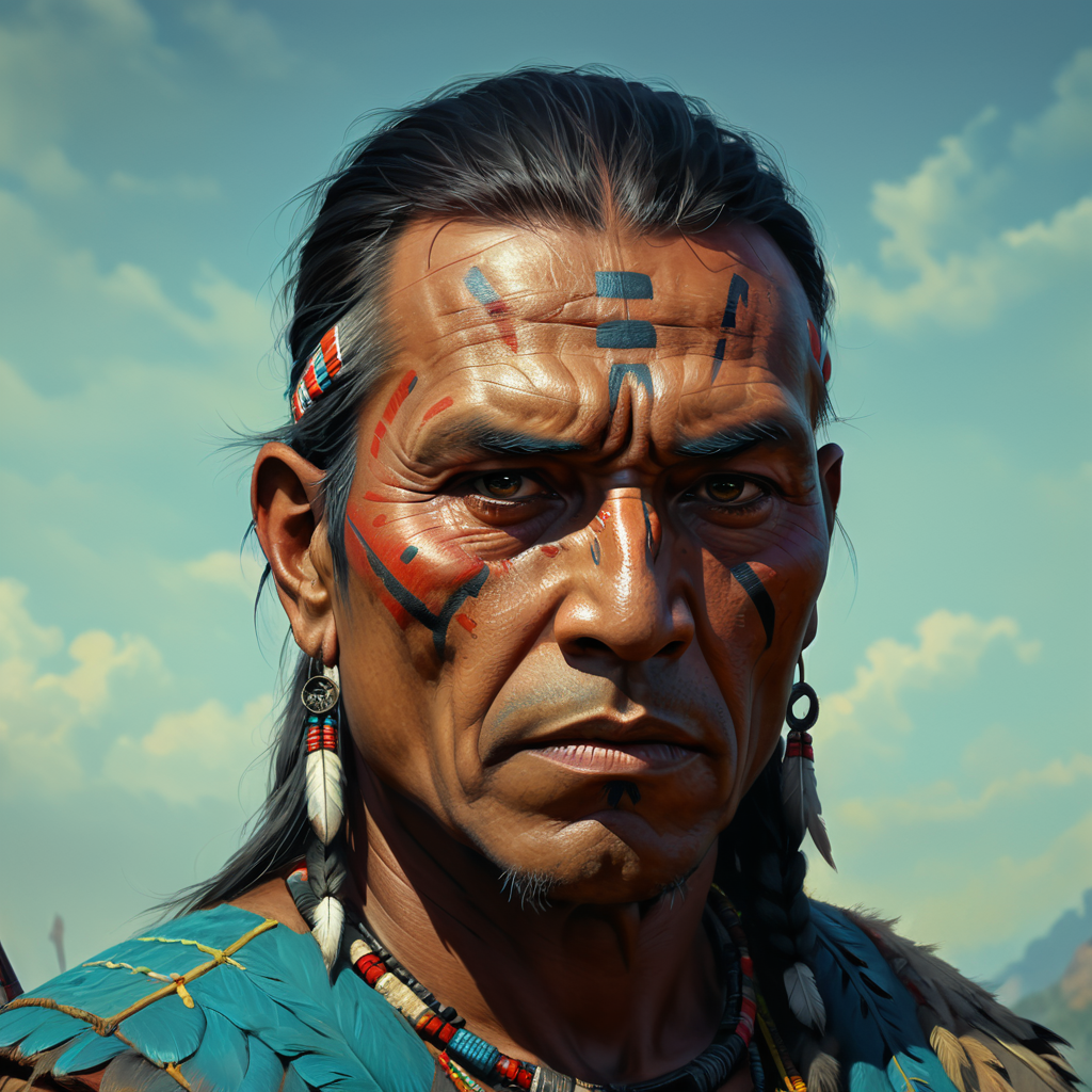 Premium Free ai Images | native americans illustration