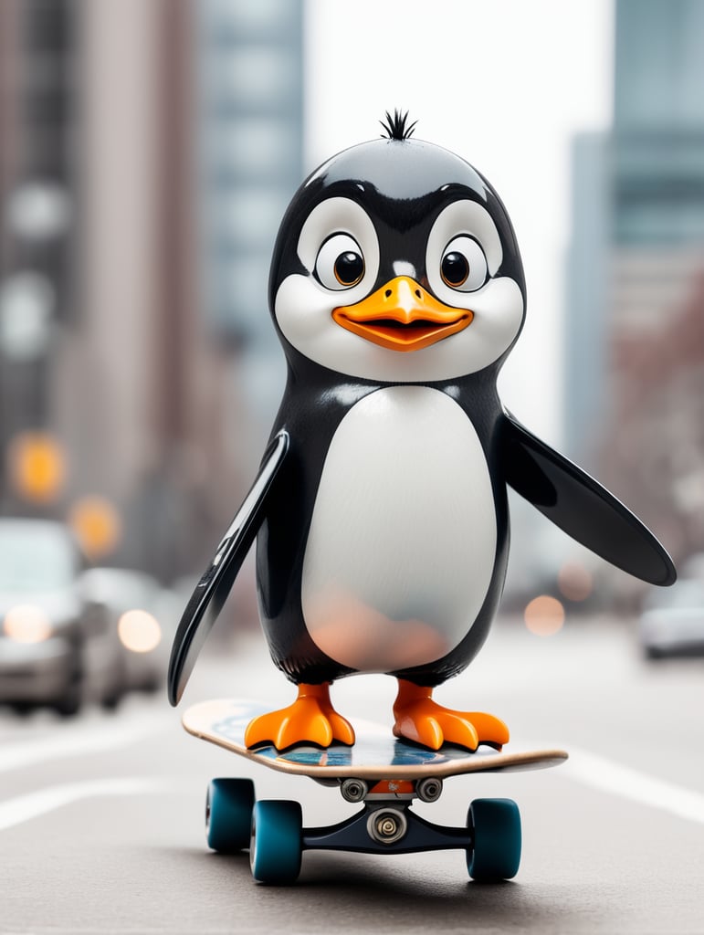 Premium Free ai Images | leica portrait of cartoon anime penguin riding ...