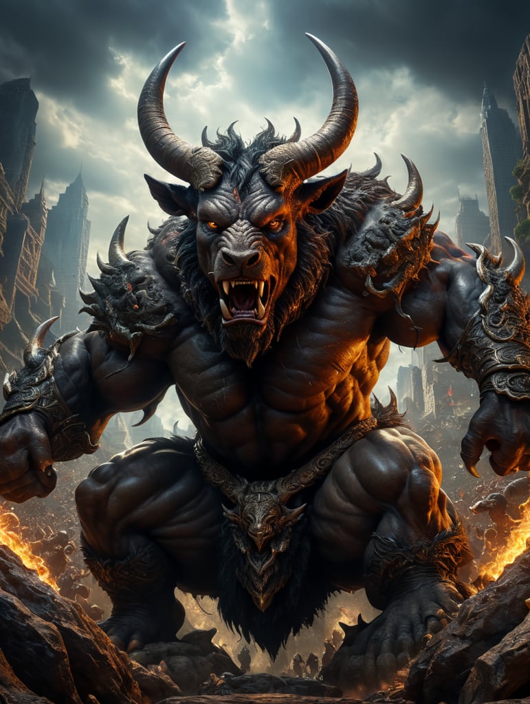 Premium Free ai Images | minotaure