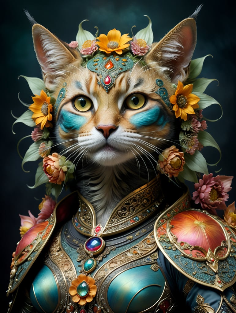Premium Free ai Images | alien cat creature with pretty face in the ...