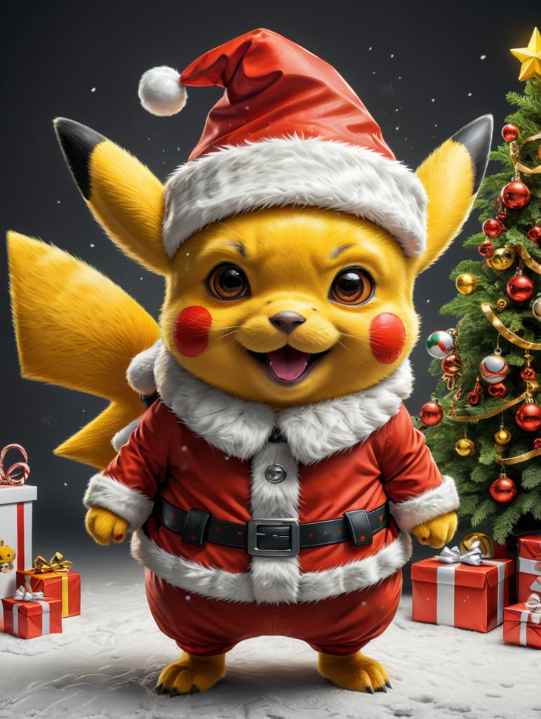 Premium Free ai Images | digital graphic design funny pikachu costume ...