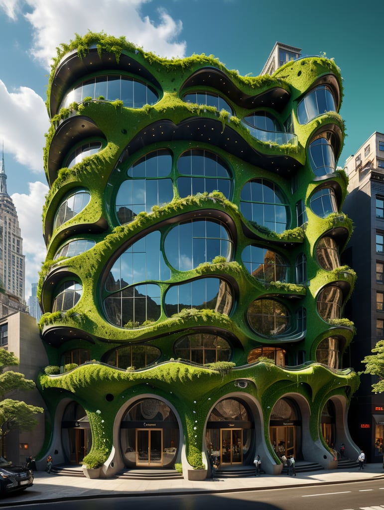 Premium Free ai Images | dream prompt wide viewing angle of green ...