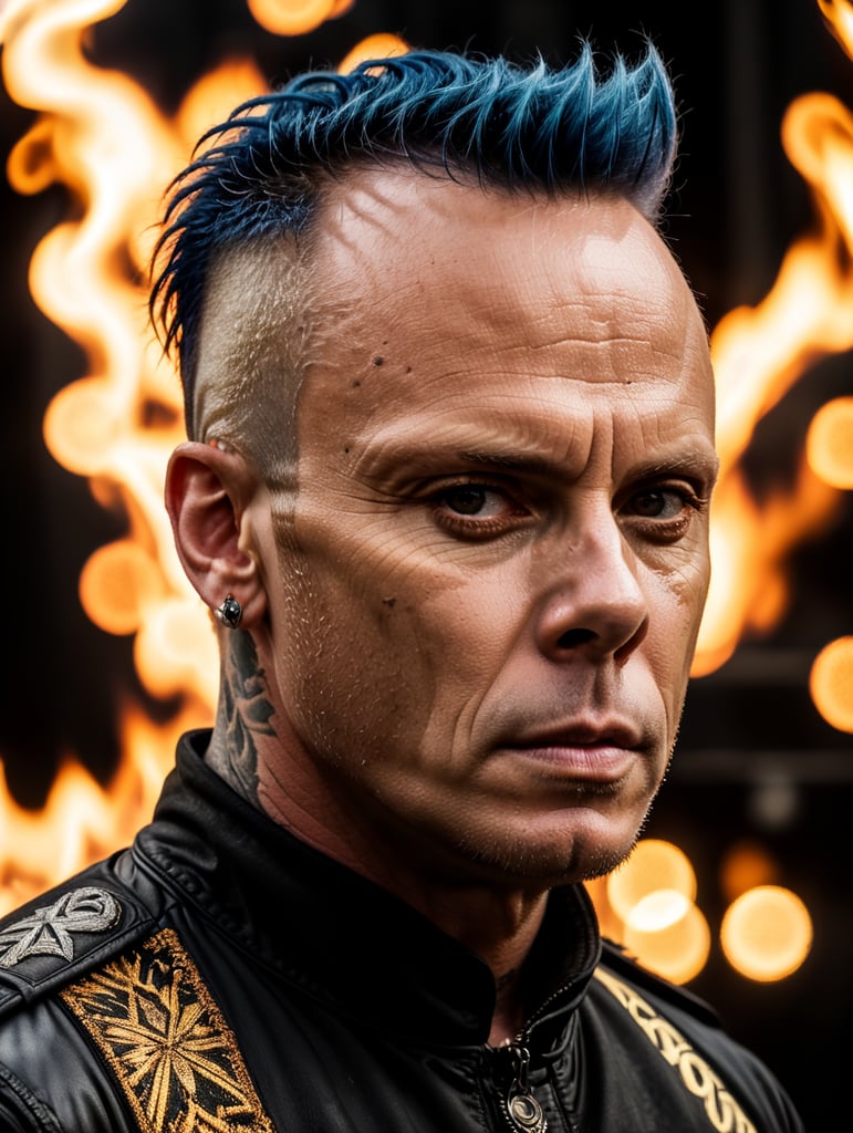 Premium Free ai Images | keith flint the prodigy fire starter