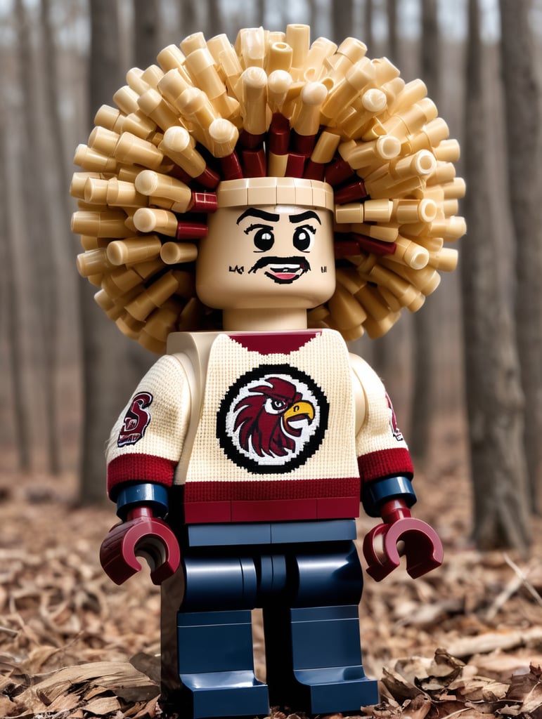 Premium Free ai Images | fat big hair lego with wrecked lexus lx ...