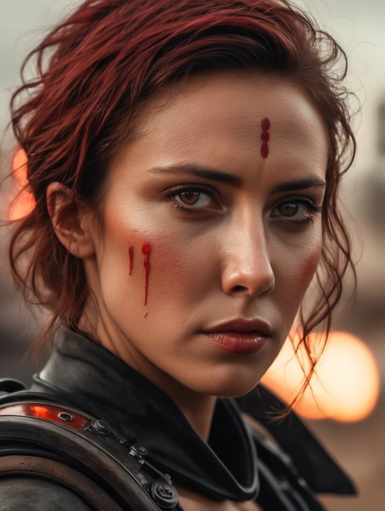 Premium Free ai Images | create an image where the protagonist is red ...